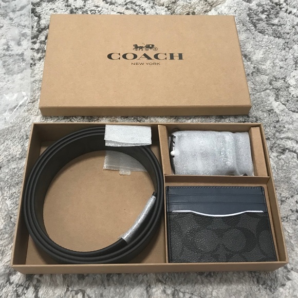 Coach | Accessories | Coach Boxed Card Case And Belt Gift Set In ...